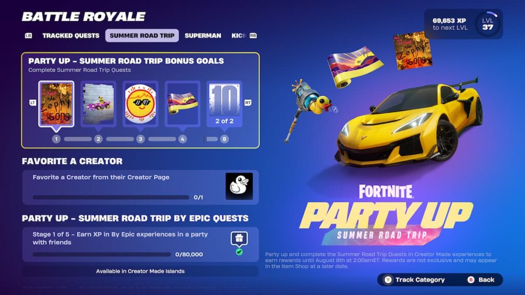 Fortnite Summer Road Trip 2025: Todas las misiones y recompensas ...