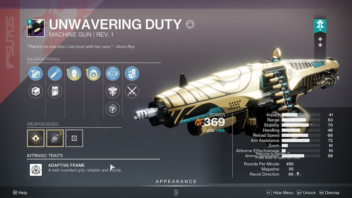 Unwavering Duty god rolls and how to get them in Destiny 2 - ValoSettings.com