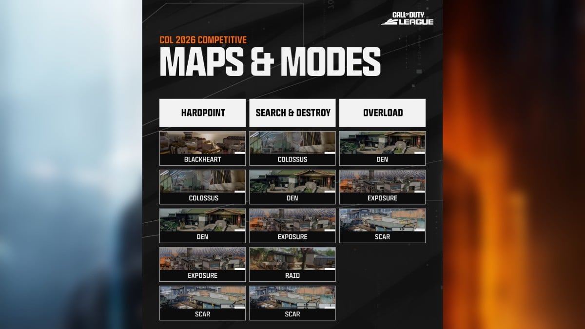 CDL 2026 competitive settings: Maps, modes, and restrictions ...