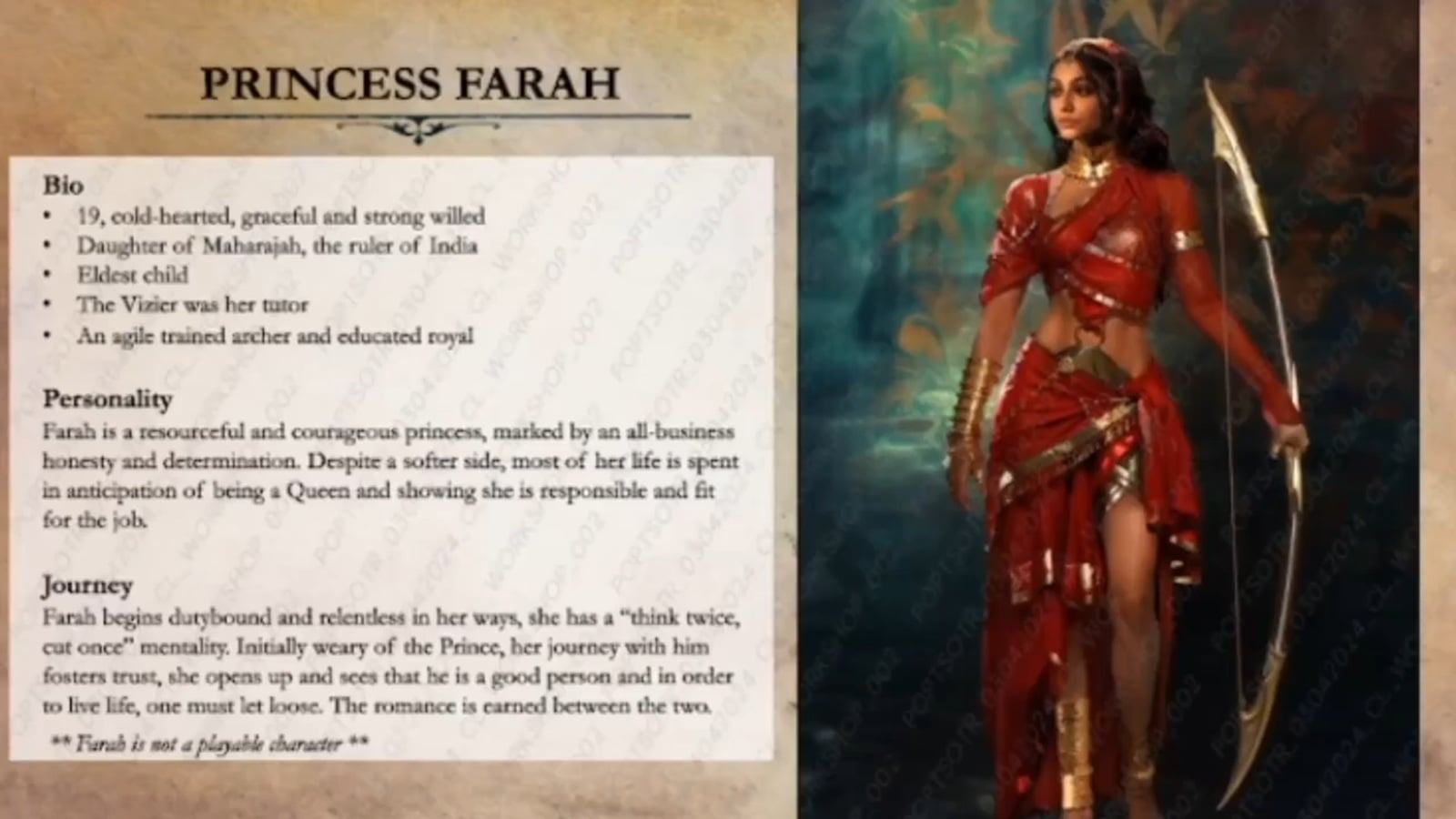 Prince of Persia: Sands of Time remake leak highlights Princess Farah’s transformation ...
