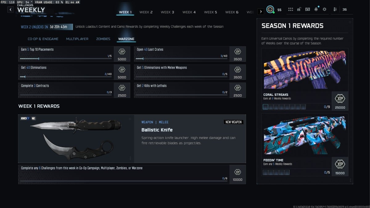 How to complete all week 1 challenges in BO7 & Warzone Season 1 ...